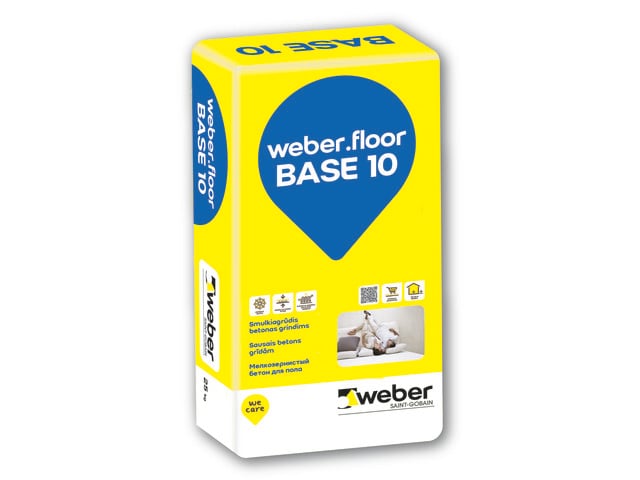 weber.floor BASE 10 | Universalus smulkiagrūdis betono mišinys grindims