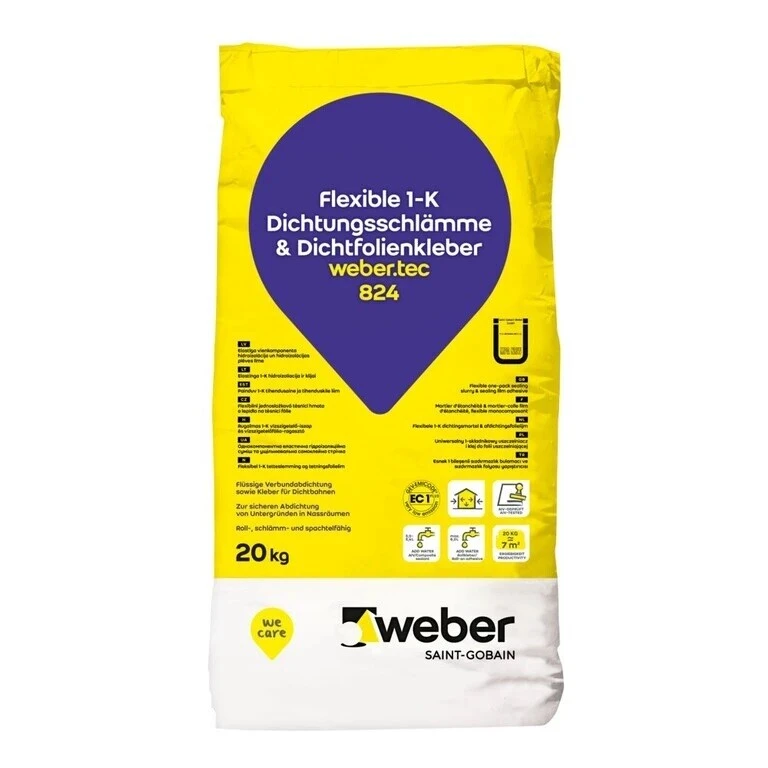 weber.tec 824 | Elastinga cementinė hidroizoliacija